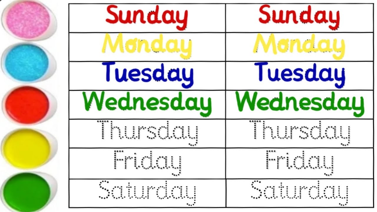 Video 1135 || Days name of week || week name || days name || Learning ...