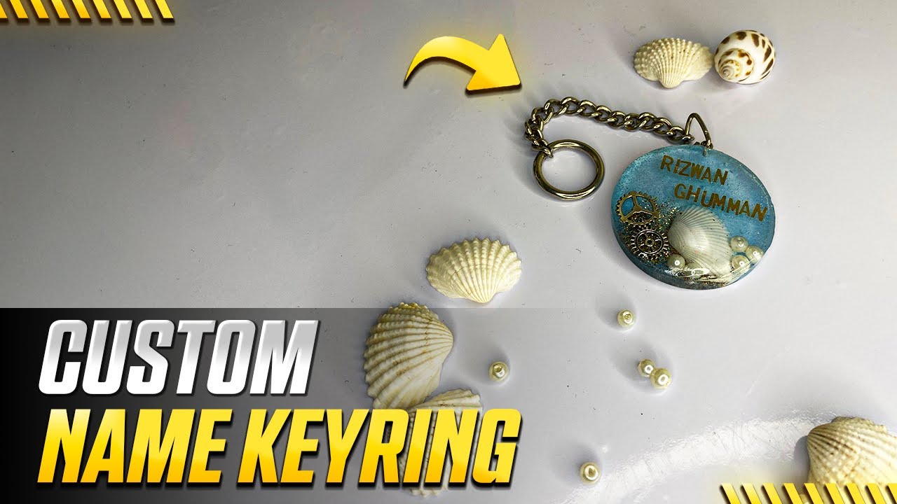 Make ocean theme keychain easy tutorial | ocean style keychain - YouTube