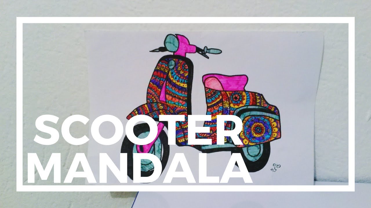 SCOOTER MANDALA / ZENTANGLE ART - YouTube