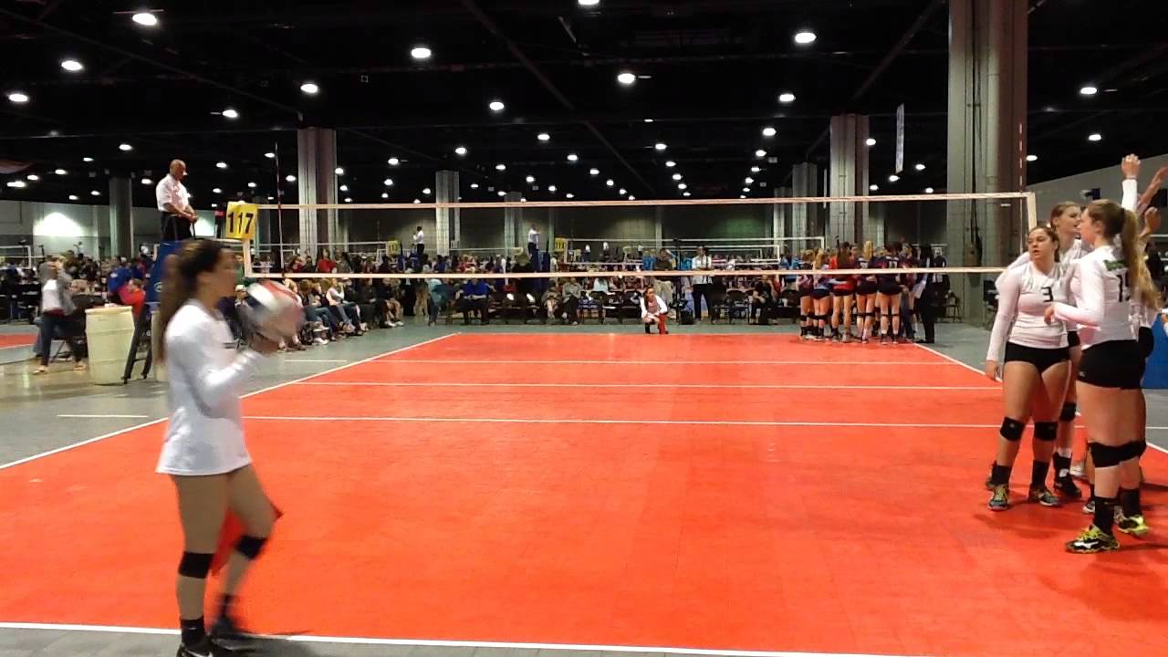 Caroline Rapp #8 Big South 17Open 2015 Boomers v A5 volleyball - YouTube