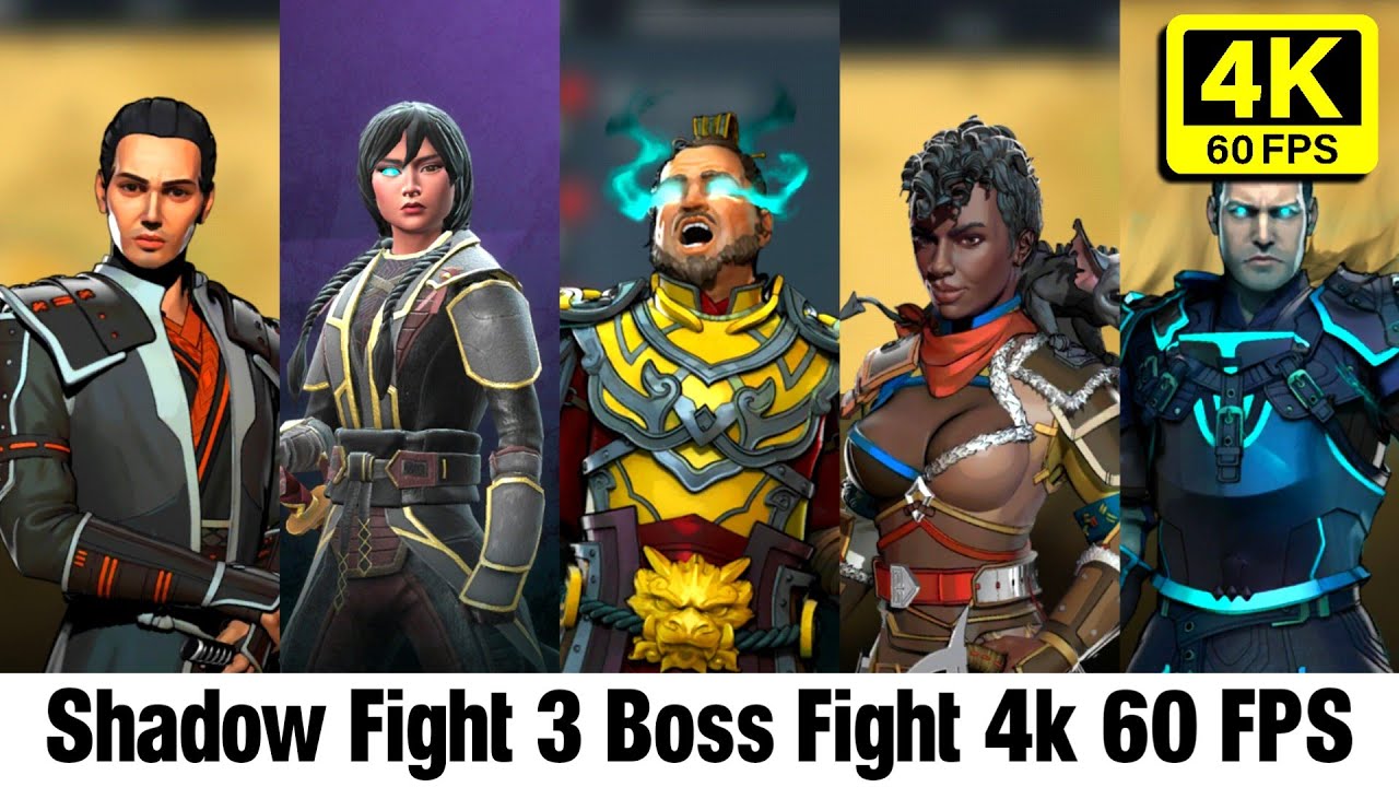Shadow Fight 3 - All Bosses Fight 4k 60 FPS - YouTube