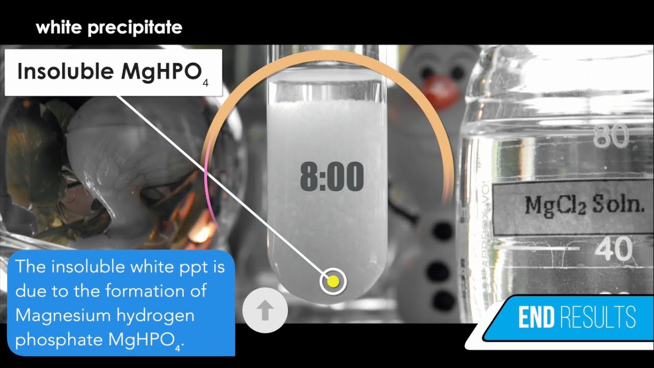 K2HPO4 + MgCl2 = KCl + MgHPO4 | Double Displacement Reaction - YouTube
