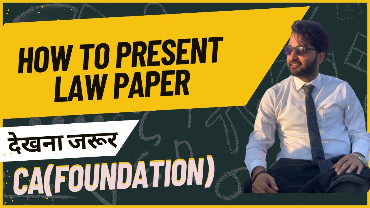 How to Present Law#CA(F)#Exam strategy#Deepak Pathak - YouTube