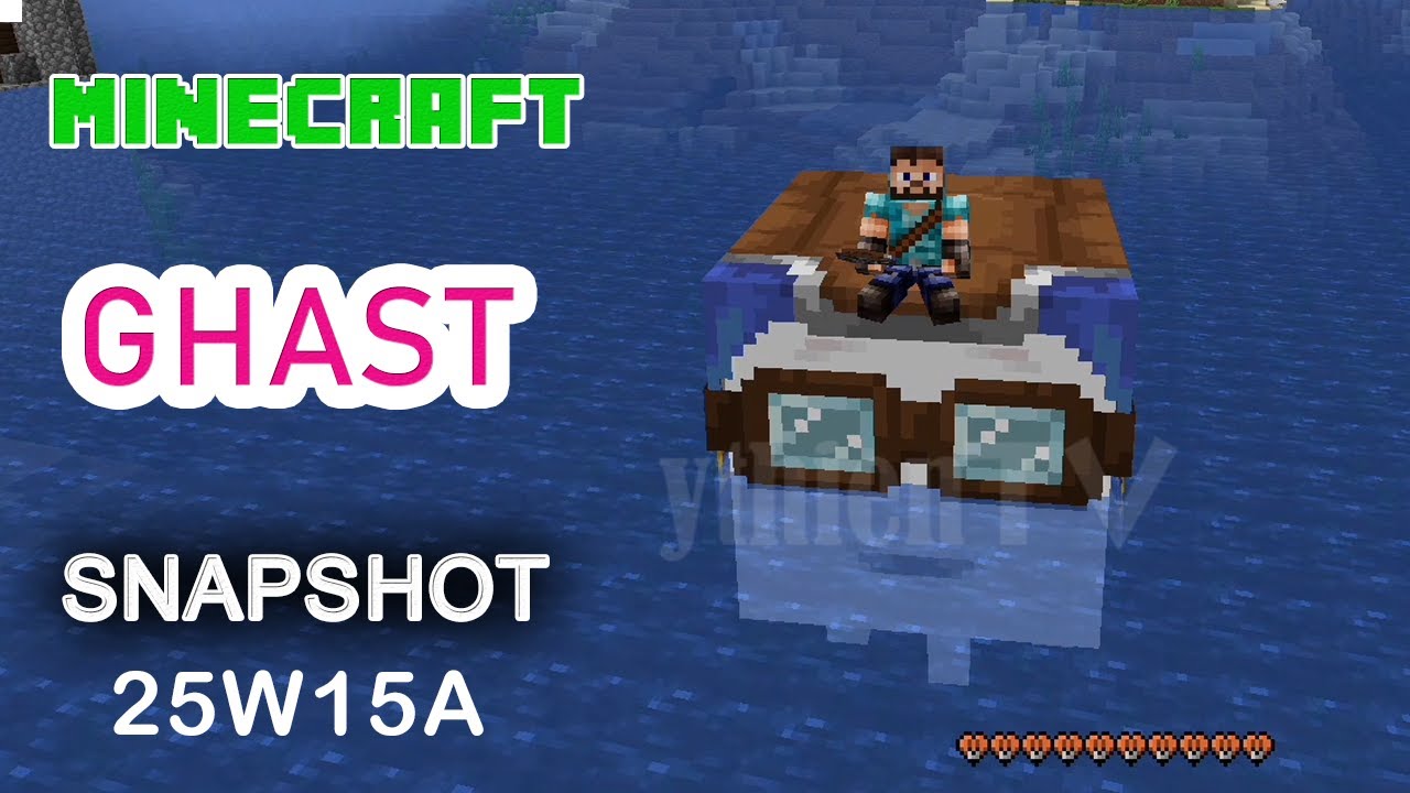 Minecraft Snapshot 25w15a Update - Happy GHAST Khổng Lồ - YouTube