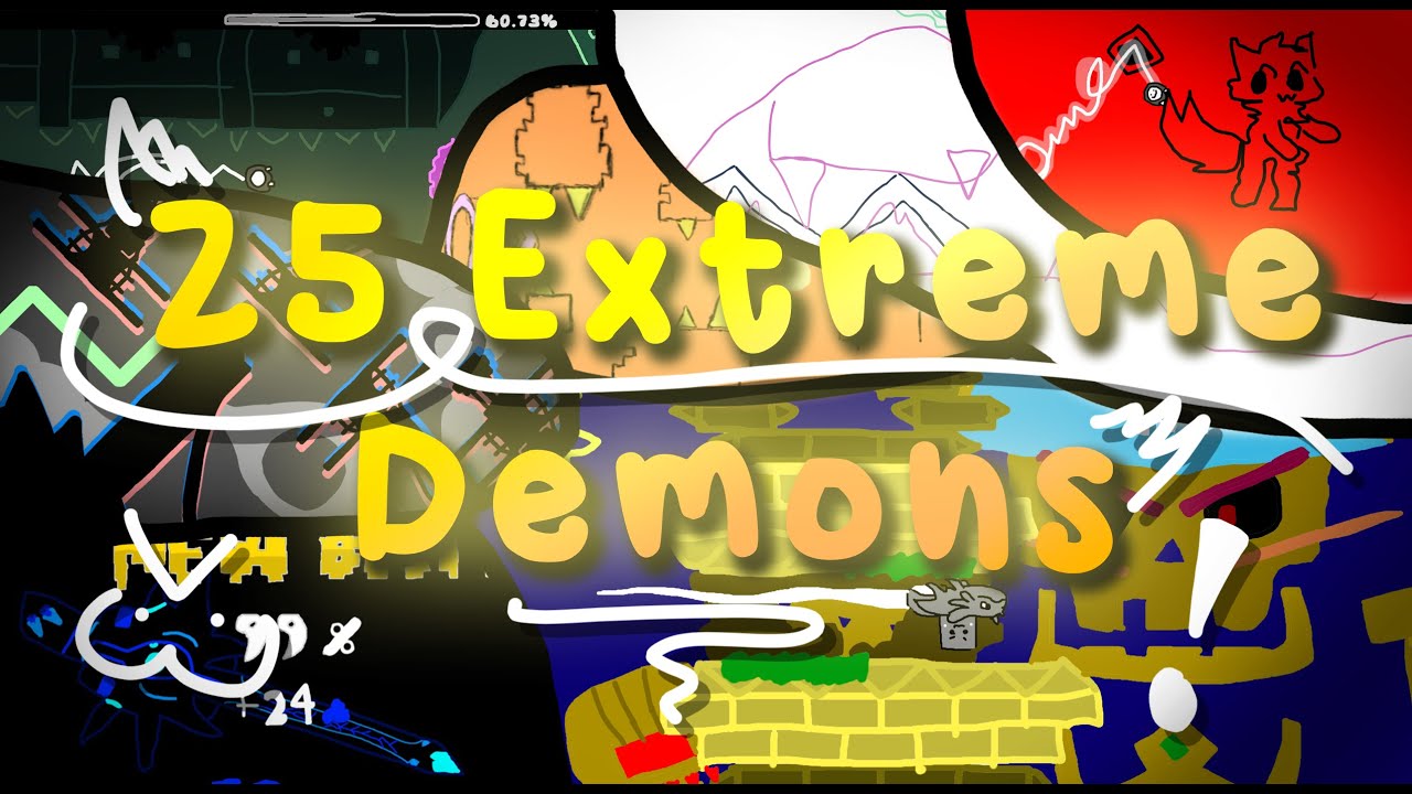 25 Extremes in one video! :D | Geometry Dash - YouTube