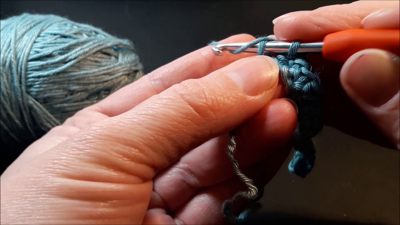 Att virka del 2, fasta maskor - YouTube