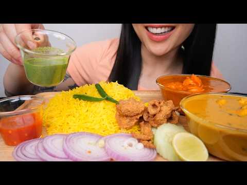 CHICKEN + SHRIMP CURRY + RICE (ASMR EATING SOUNDS) NO TALKING | SAS-ASMR