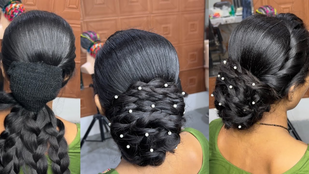 Party bun hairstyle in easy way || party hairstyle step-by- step ️ ️ ...