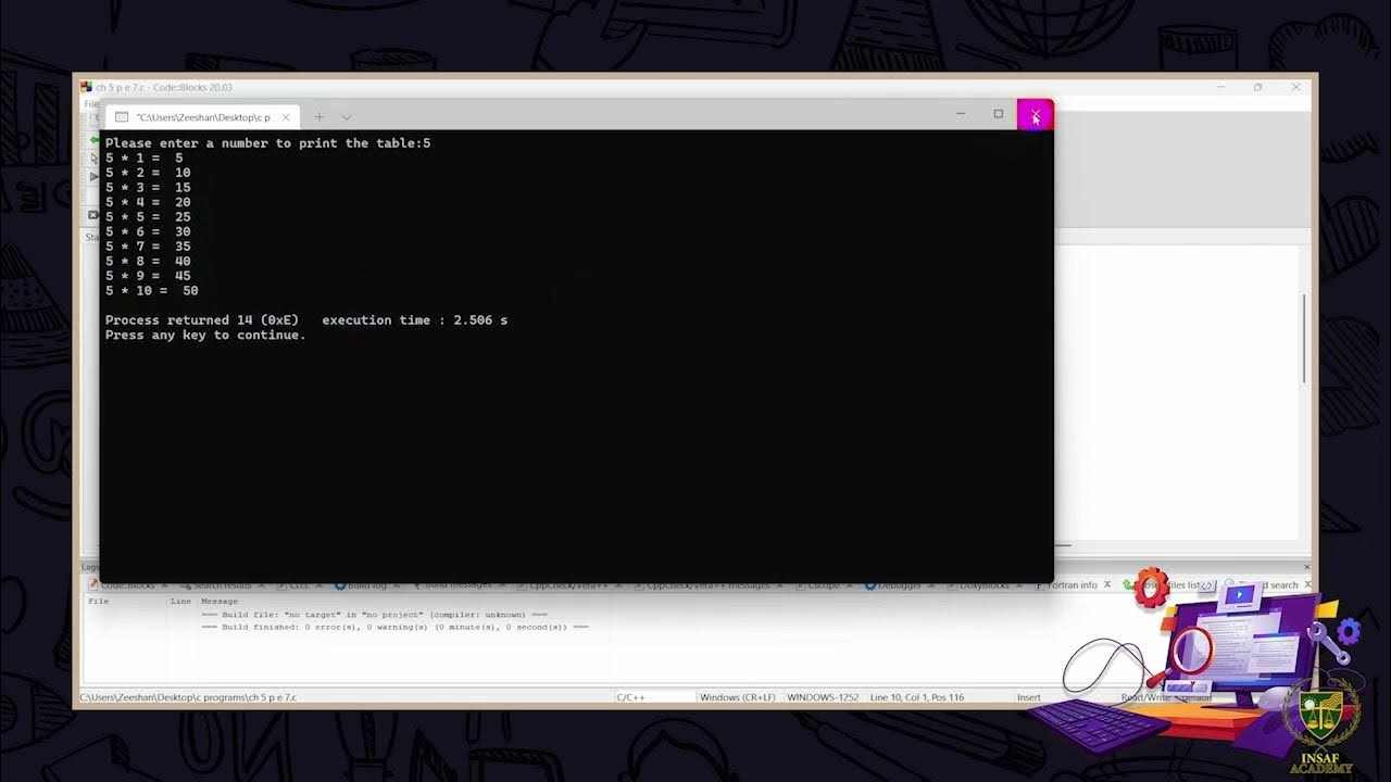 Programming Exercise | 10TH COMPUTER SCIENCE | CHP 05 | LECTURE NO 5.17 - YouTube