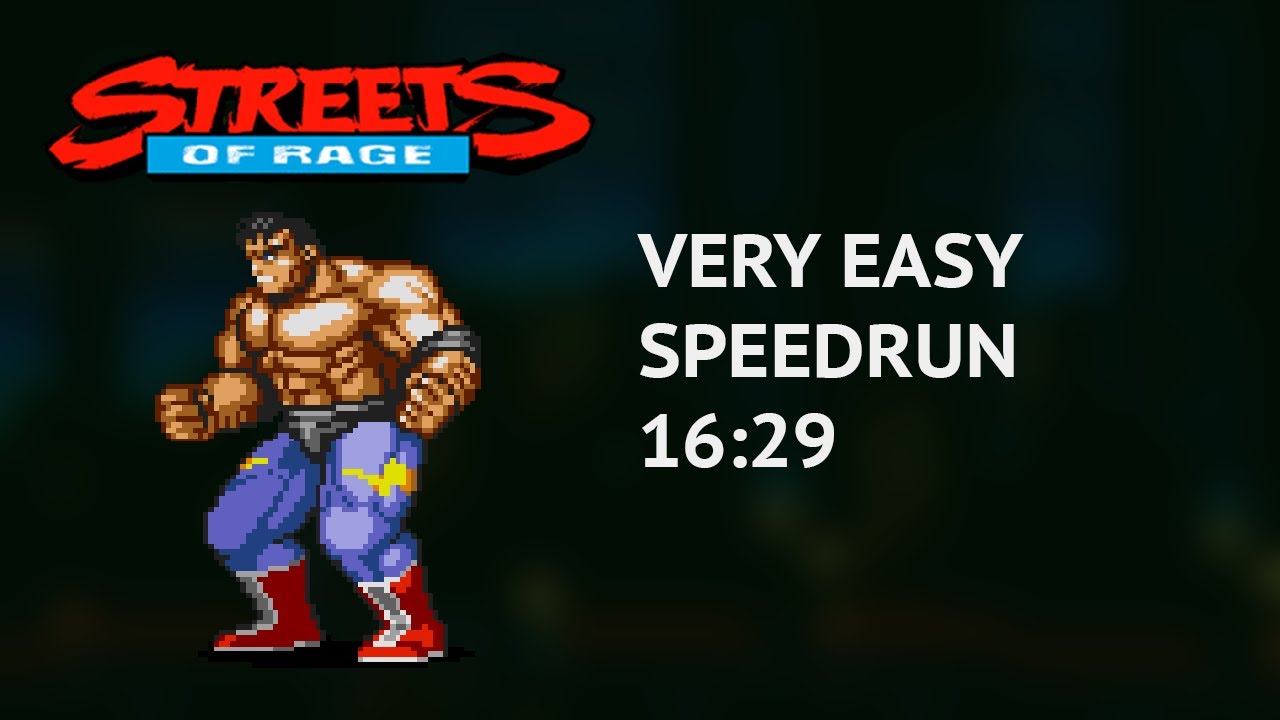 SOLO: Max Very Easy Speedrun 16:29 (Streets of Rage 2) - YouTube