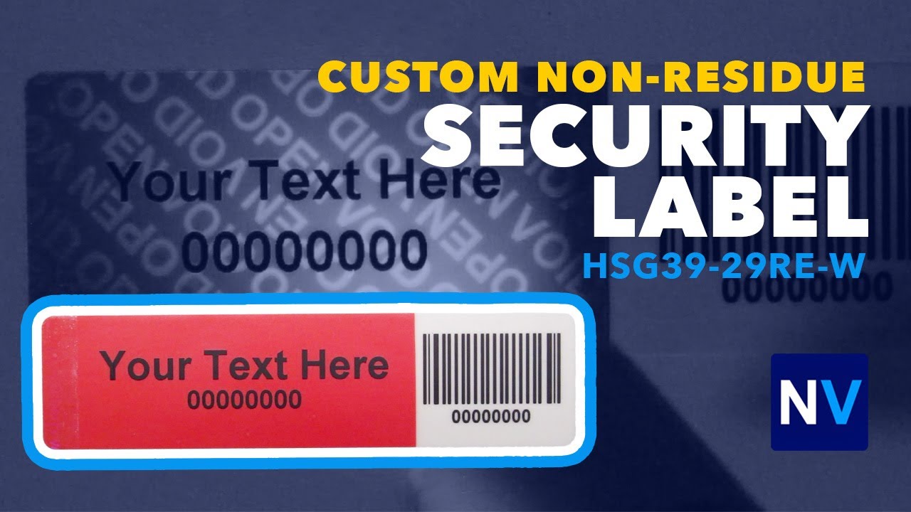 Secure Guard Plus Custom Security Label - HSG39-29-W - YouTube