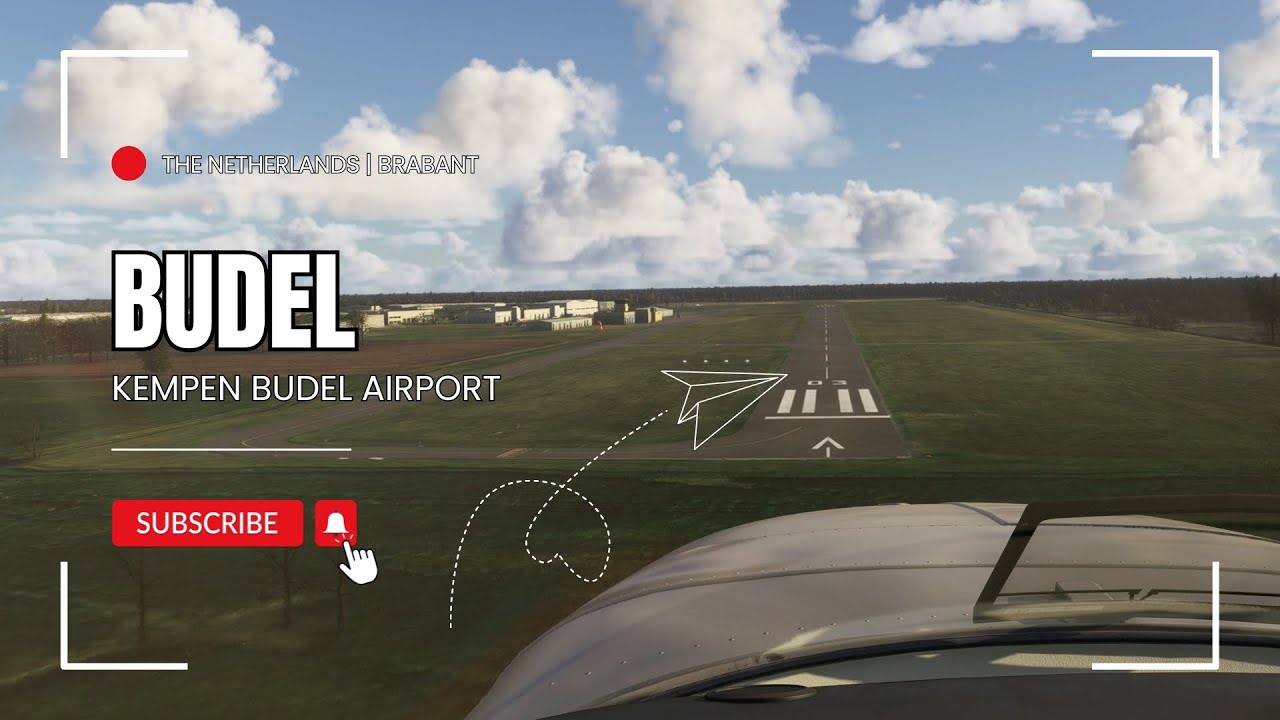 Landing in Budel | Brabant The Netherlands | EHBD | Kempen Airport # ...
