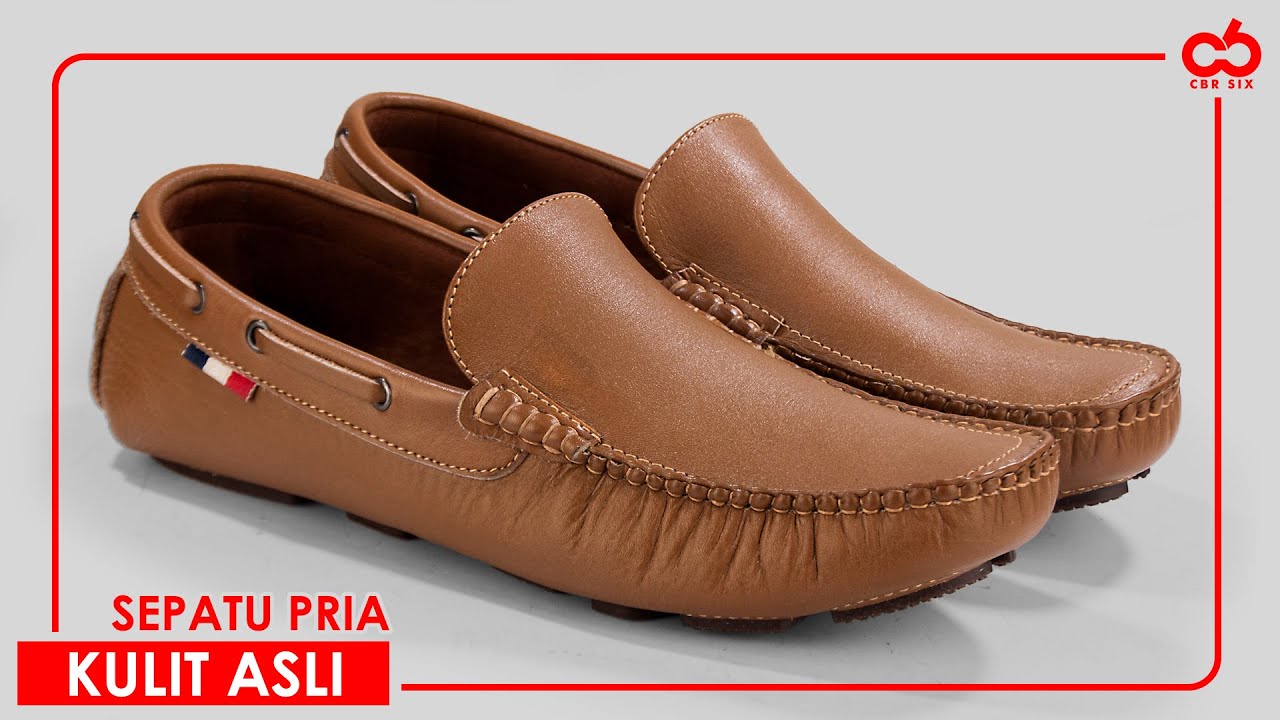 Java Seven | SEPATU MOCCASIN PRIA KULIT COKLAT [HMC 532] - YouTube