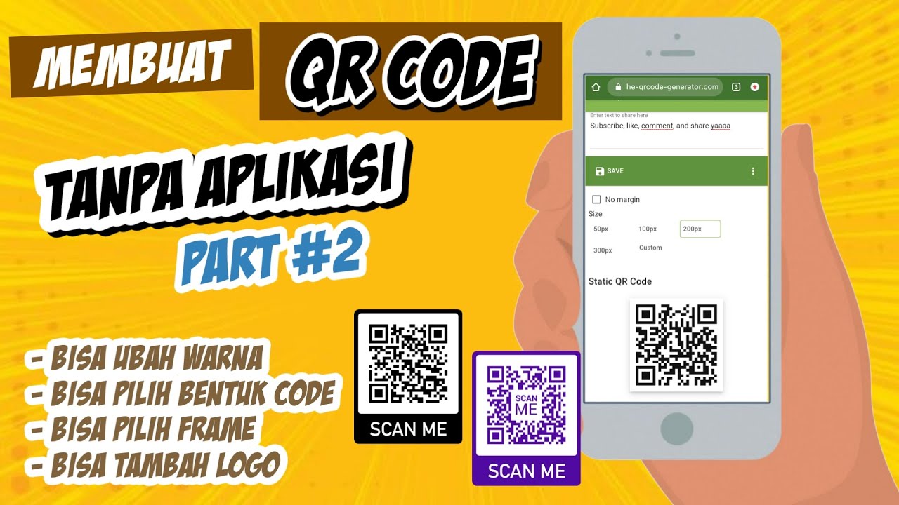 Cara Membuat Code QR Tanpa Aplikasi !! Bisa tambah Logo, Warna ...