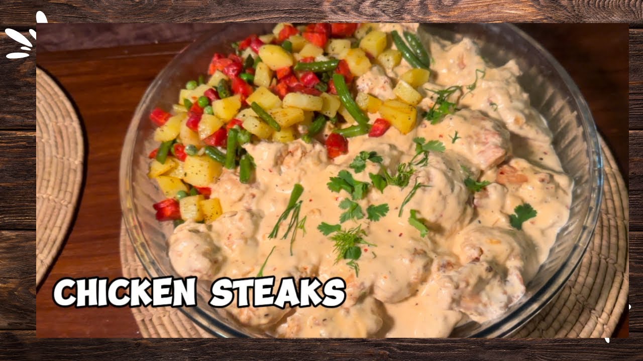 Chicken Steaks recipe | Steaks | Easy Steaks | Creamy steaks| Quick and ...
