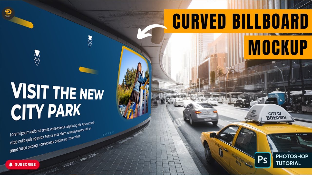 How to Make a Realistic Curved Billboard Mockup in Minutes - YouTube