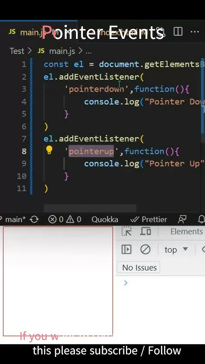 How To Capture Pointer Events In Javascript Frontend Shorts