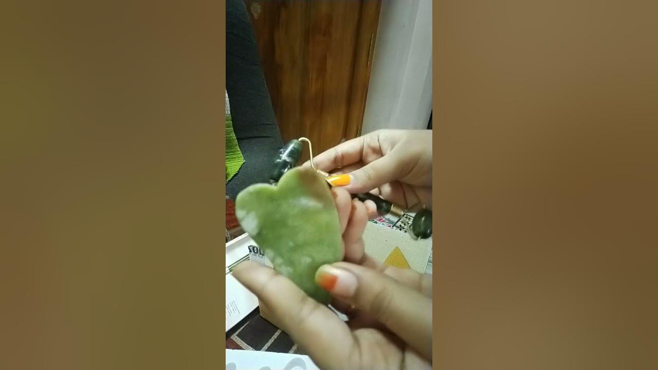 Facial Roller Under Eye Stone Scrapping Plate Green Quartz Of Lovejoy And Self Care ️