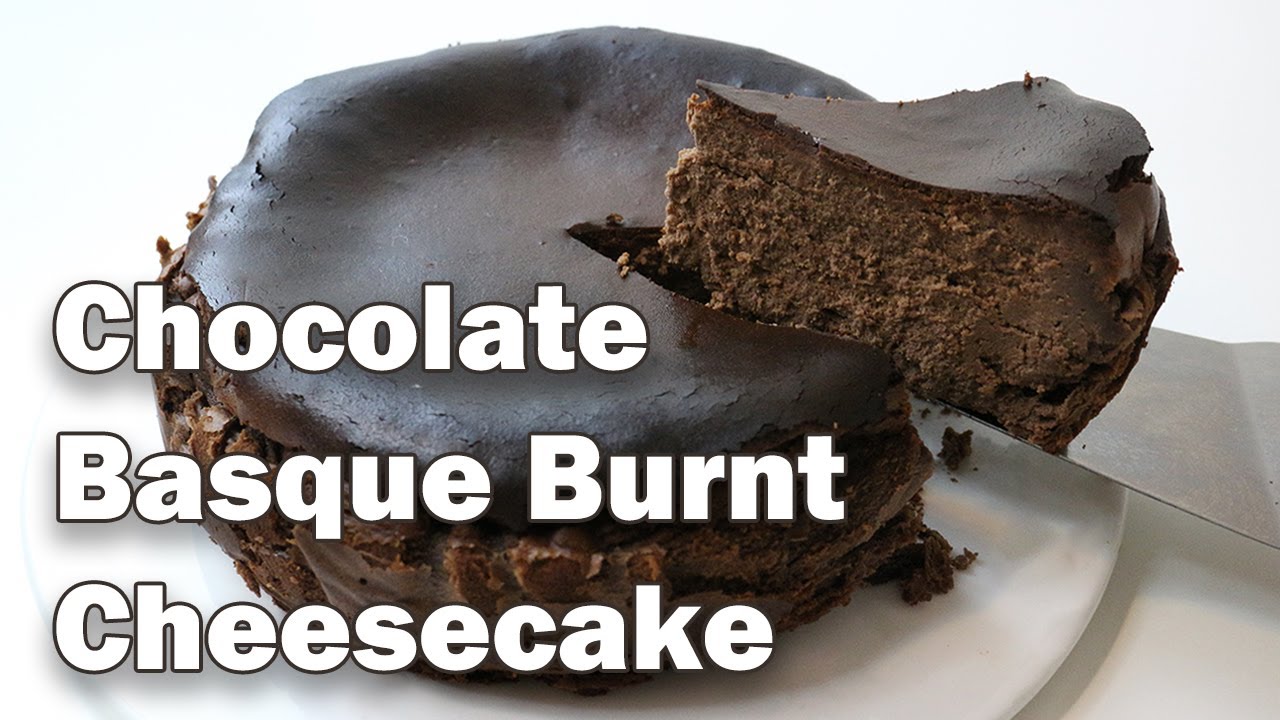 Chocolate Basque Burnt Cheesecake - YouTube