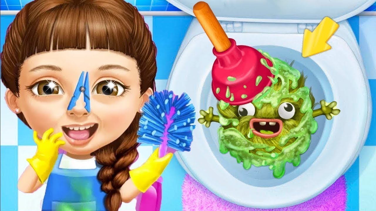 Fun Cleaning Games For Girls - Sweet Baby Girl Cleanup 5 - YouTube