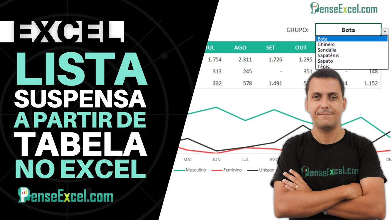 Lista Suspensa a partir de Tabela no Excel - YouTube