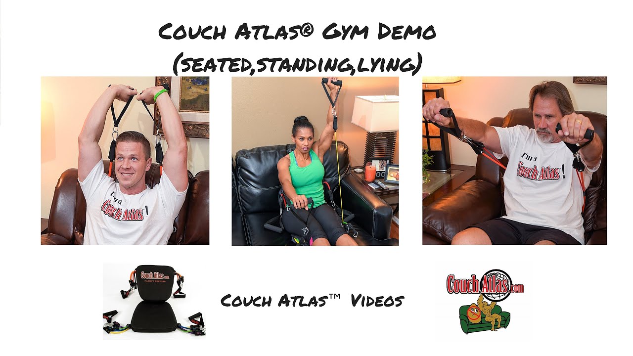 Couch Atlas Gym Seated, Standing and Lying Exercise Demo - YouTube