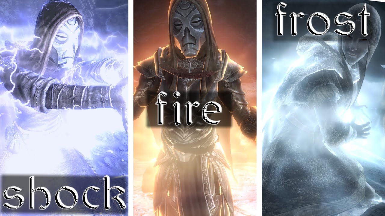 Fire Frost and Shock Comparison - What is Best in Skyrim SE - YouTube