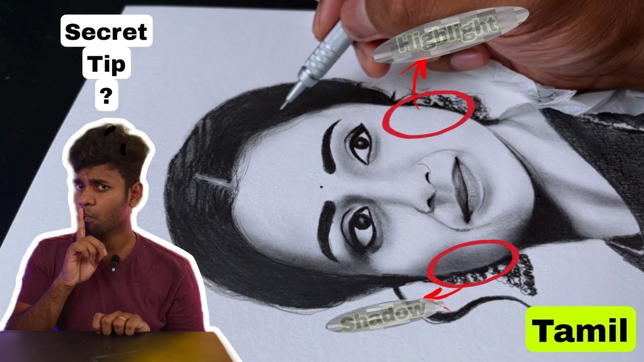இந்த தப்ப பண்ணாம வரைங்க 😲? secret Tip for drawing in Tamil | Trisha ...