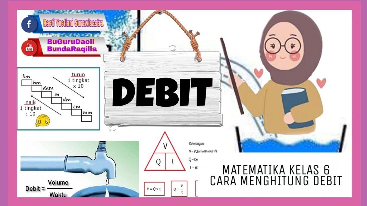 CARA MENGHITUNG DEBIT AIR - MATEMATIKA KELAS 6 #debit #matematika # ...