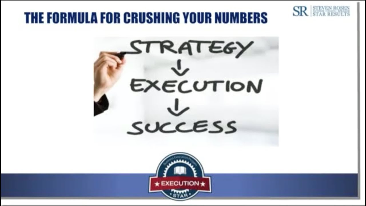 Webinar: Execution: The Formula for Crushing Your Numbers - YouTube