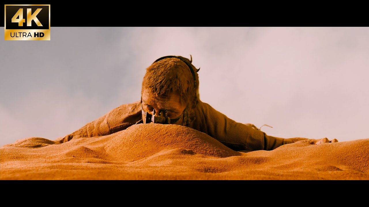 Mad Max: Fury Road (2015) - Tom Hardy pick himself up from the sand ...