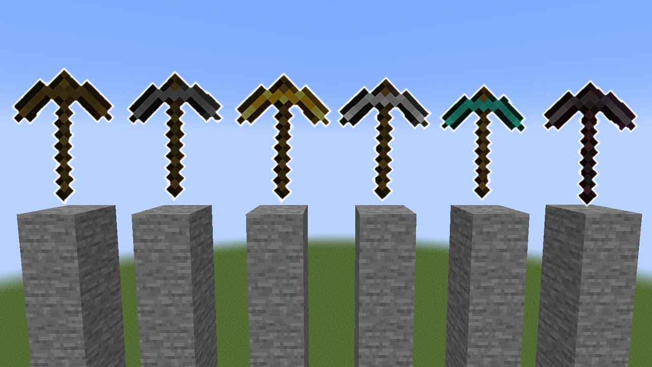 Which Pickaxe is Faster? - Minecraft Comparison - YouTube