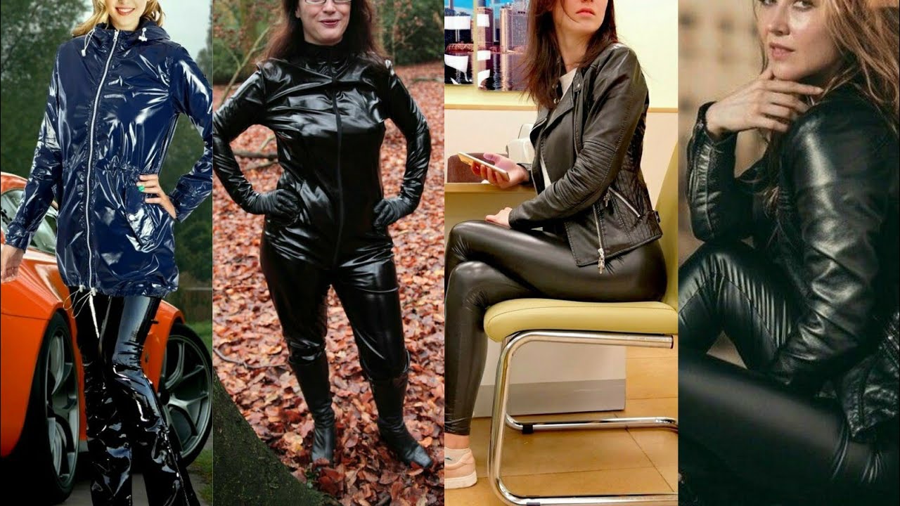 Stunning leather outfits for women & girls #leather - YouTube