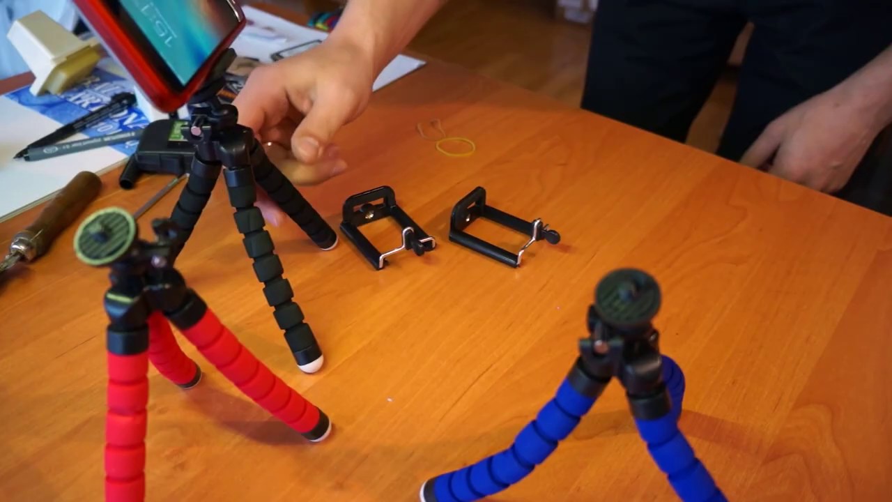 Phone Holder Flexible Octopus Tripod - YouTube