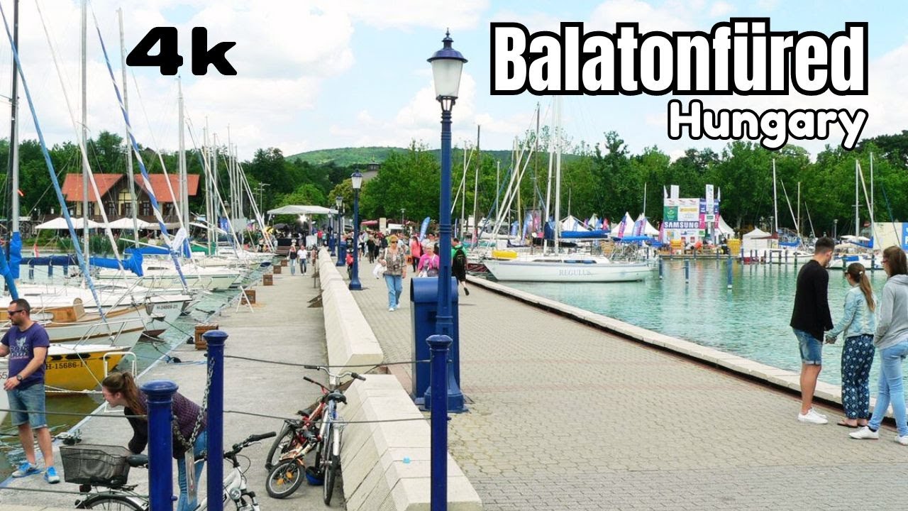 Balatonfured Summer Walk | Lake Balaton Hungary | Balatonfüred Vlogs ...