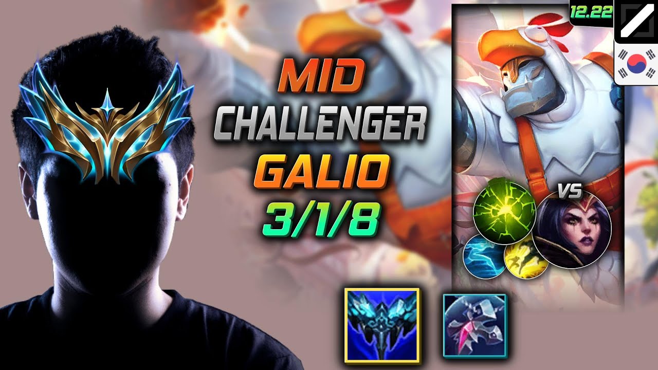 Challenger Mid Galio Build Everfrost Aftershock - Galio Mid vs LeBlanc ...