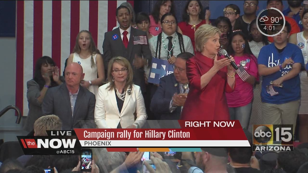 Hillary Clinton holds campaign rally in Phoenix - YouTube