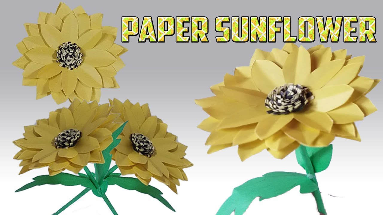 Paper Sunflower | Paper Sunflower Tutorial | How to Make Paper ...