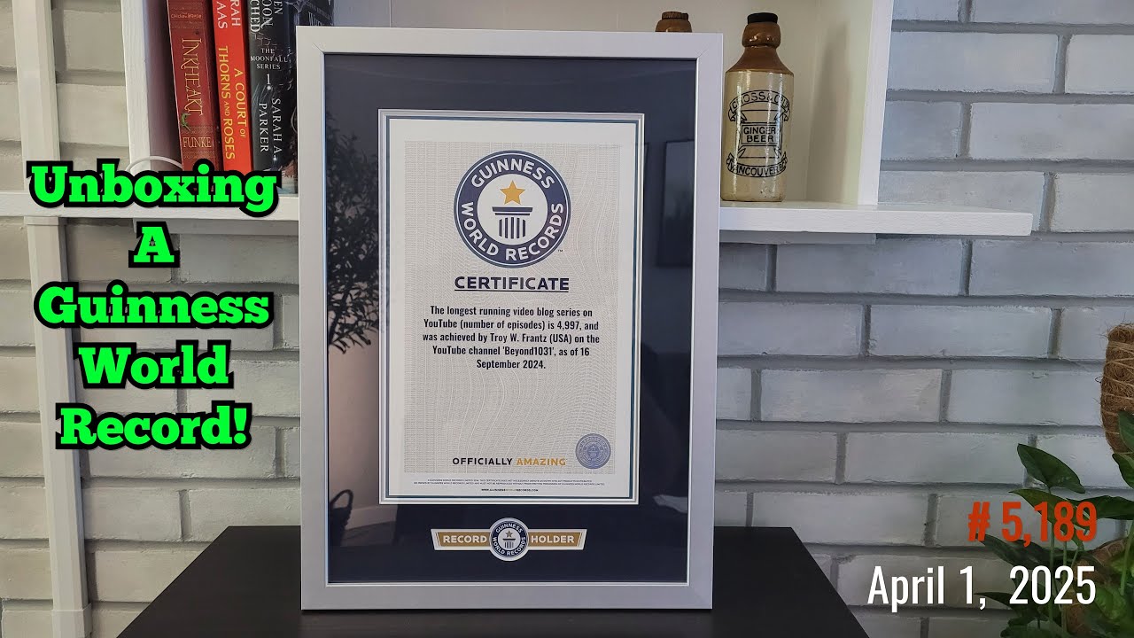 Unboxing The Guinness World Record Award! [Day 5189 - 04.01.25] - YouTube