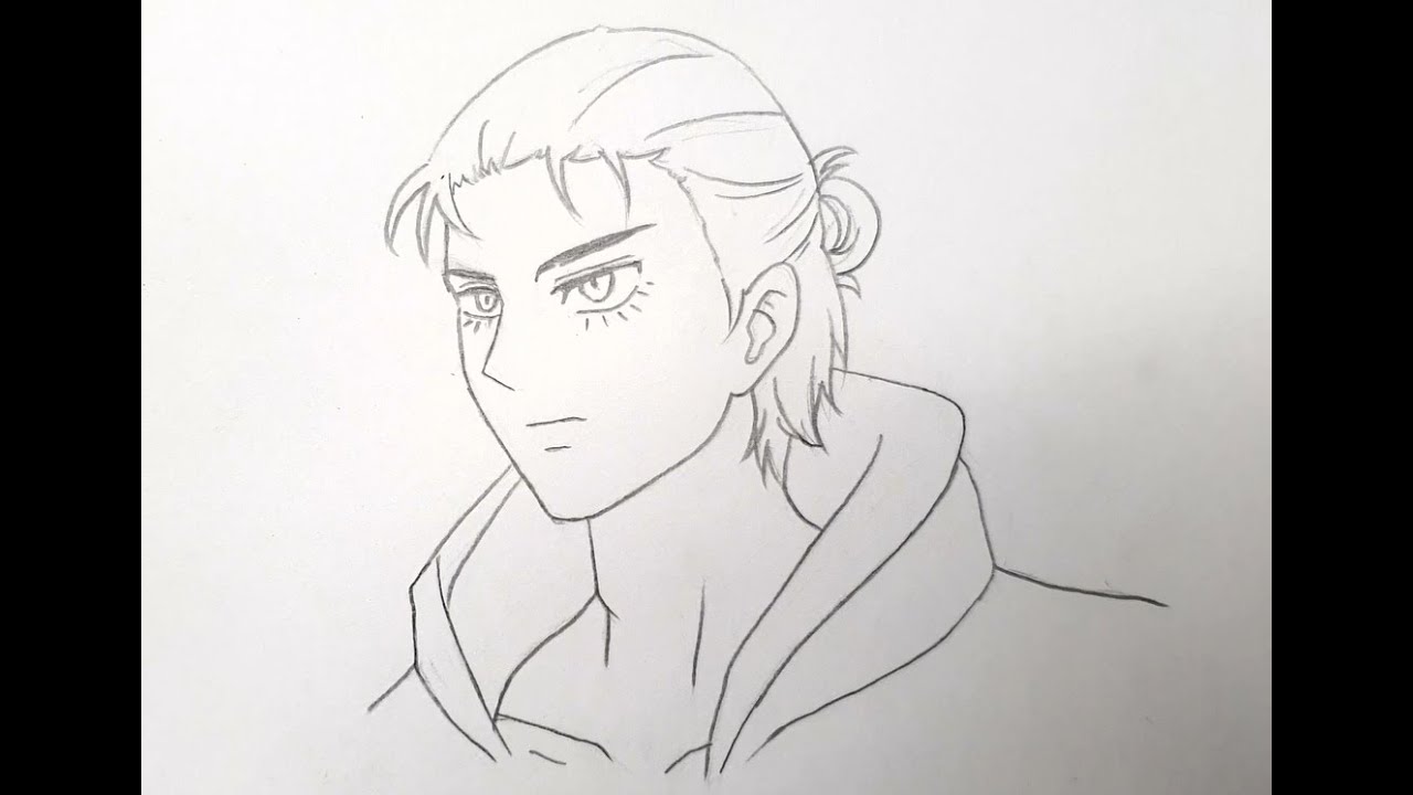 Easy drawing Eren Yeager from Attack on Titan - YouTube