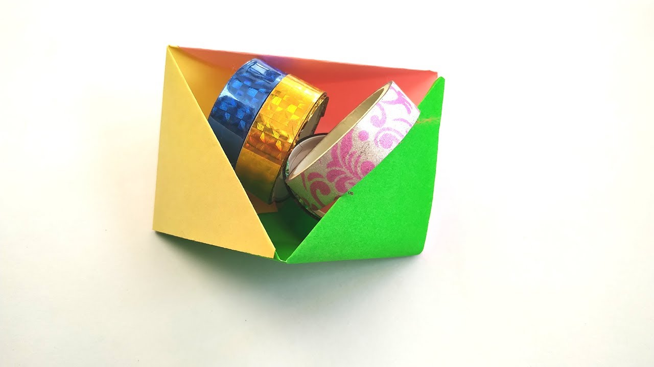 DIY DESK ORGANIZER PAPER TUTORIAL EASY | HANDMADE PAPER ORGANIZER BOX ...