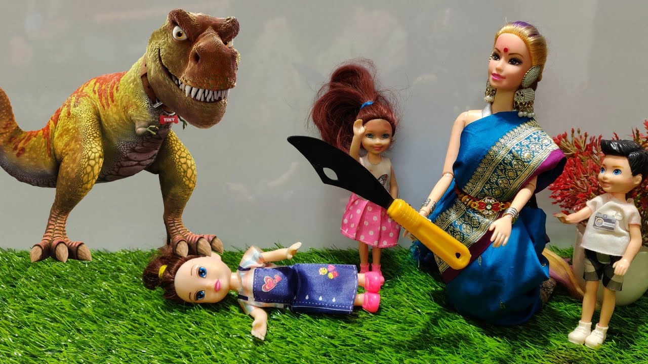 Barbie ke bacho KO dinosaur ne Mara/Barbie bedtime story /Rani ke ...