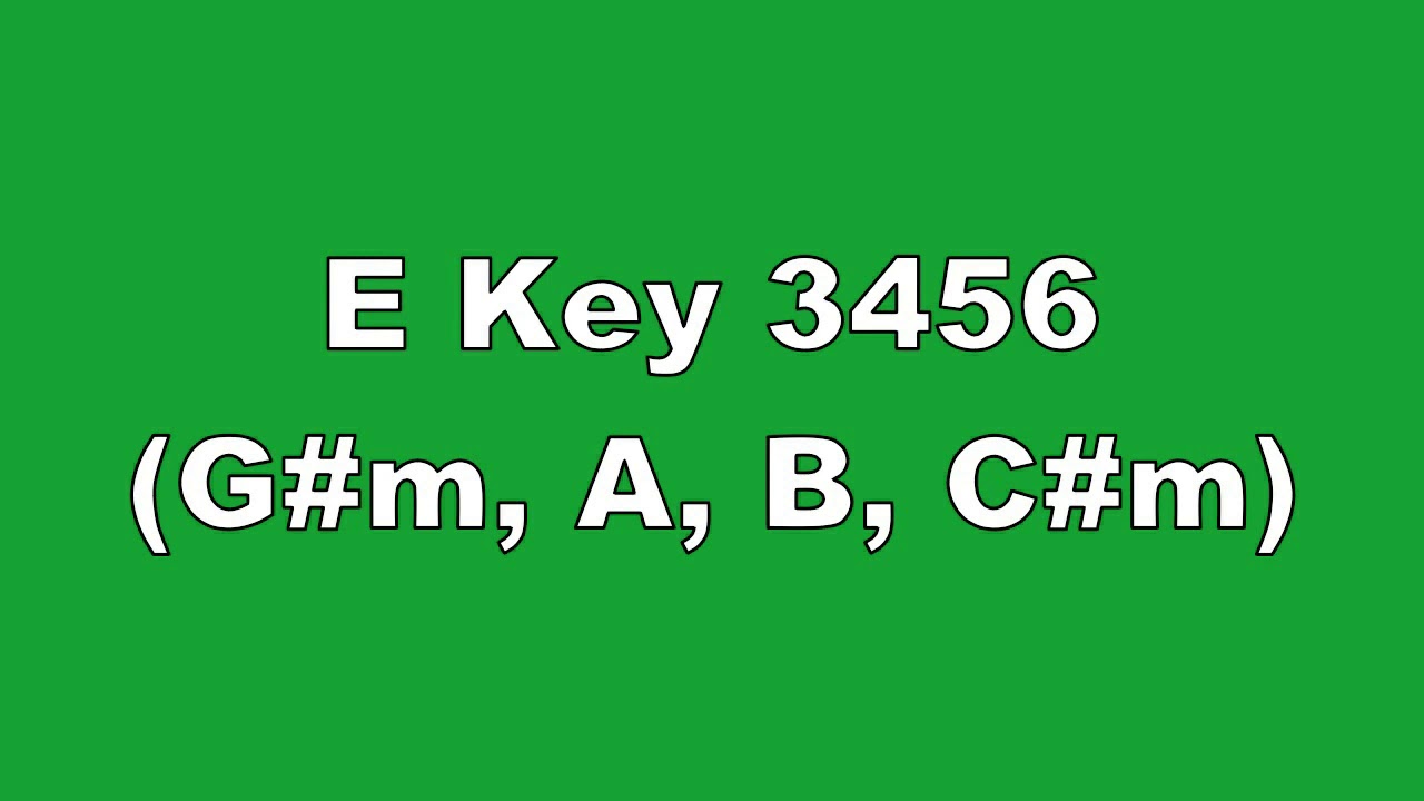 E Key 3456 G#m, A, B, C#m - YouTube