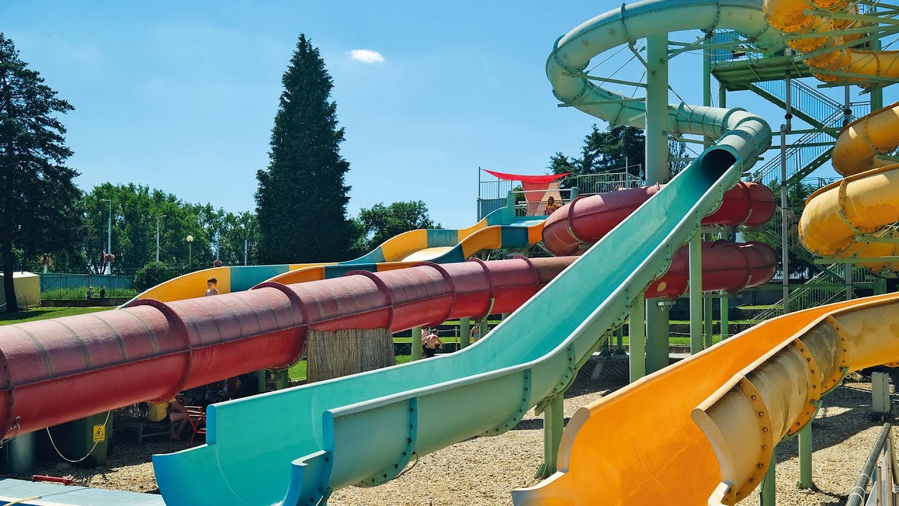 Very Fast TURBO Water Slide at Aquapolis Szeged (Outdoors) - YouTube