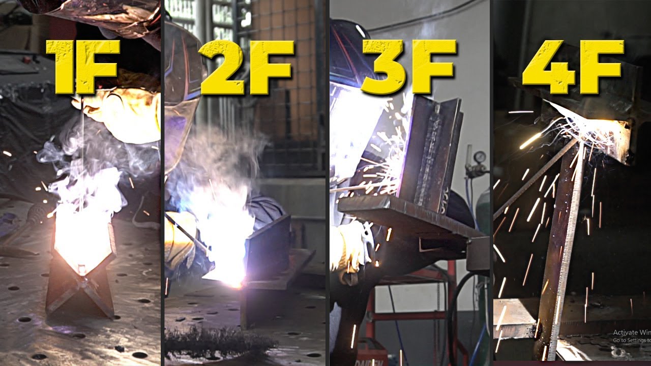 Cara Mengelas Plat Tebal Posisi 1F 2F 3F 4F Untuk Pemula - YouTube