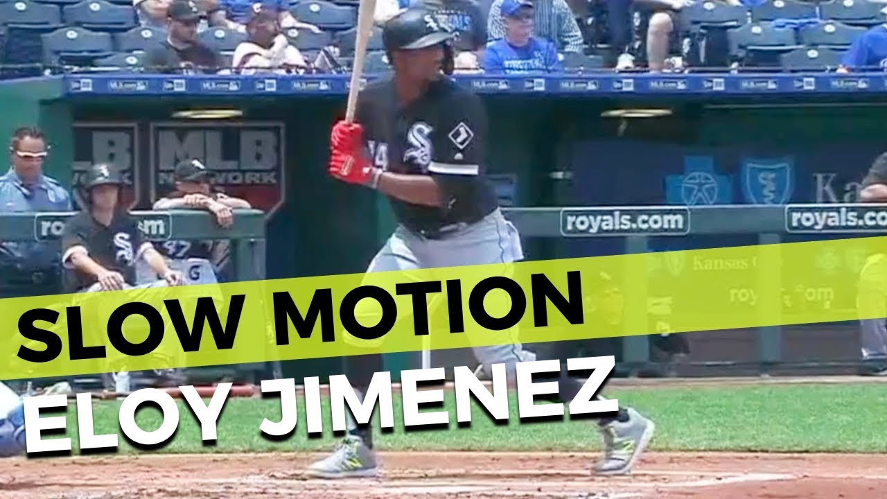 Eloy Jimenez Slow Motion Baseball Swing Home Run Hitting Mechanics ...