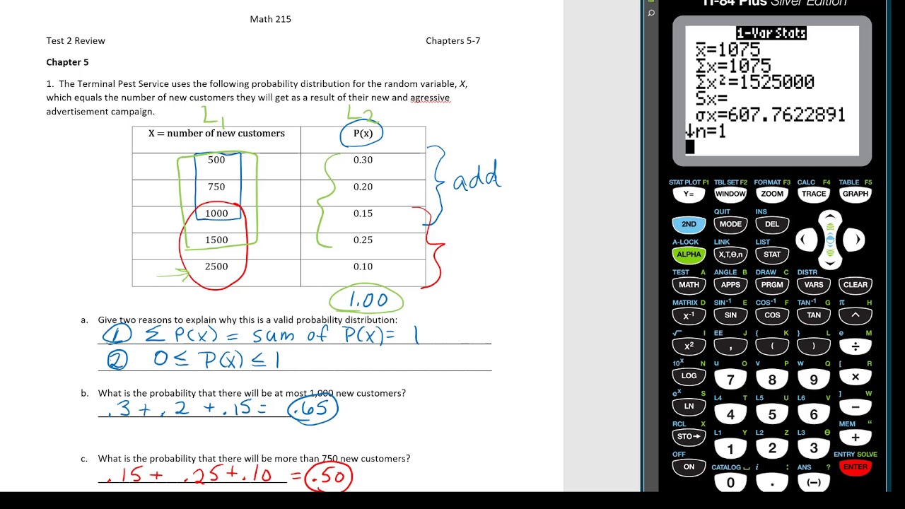Math 215 Test 2 Review Solutions - YouTube