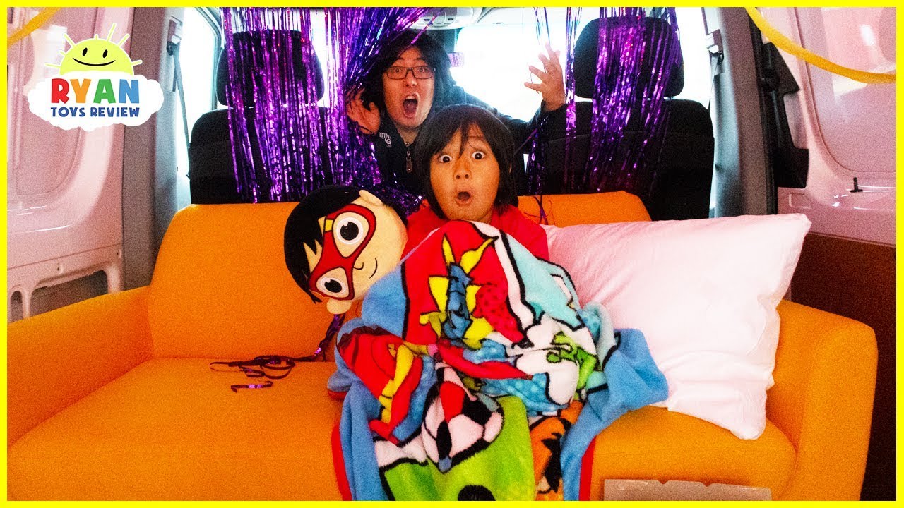 24 hour challenge overnight in our Van with Ryan!!!! - YouTube