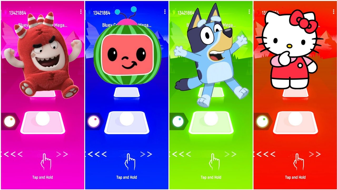 Oddbods - Cocomelon - Bluey - Hello kitty Song Tileshopedmrush Gameplay ...