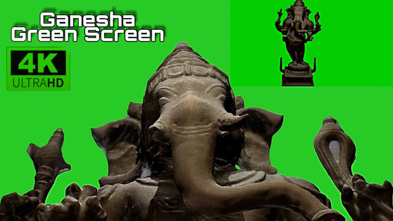Ganesha god greenscreen 4k hd chroma Hindu god ganesha chroma - YouTube